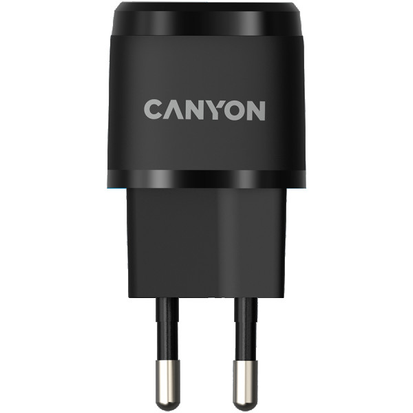 Canyon, PD 20W Input: 100V-240V, Output: 1 port charge: USB-C:PD 20W (5V3A9V2.22A12V1.66A) , Eu plug, Over- Voltage , over-heated, over-current and short circuit protection Compliant with CE RoHs,...