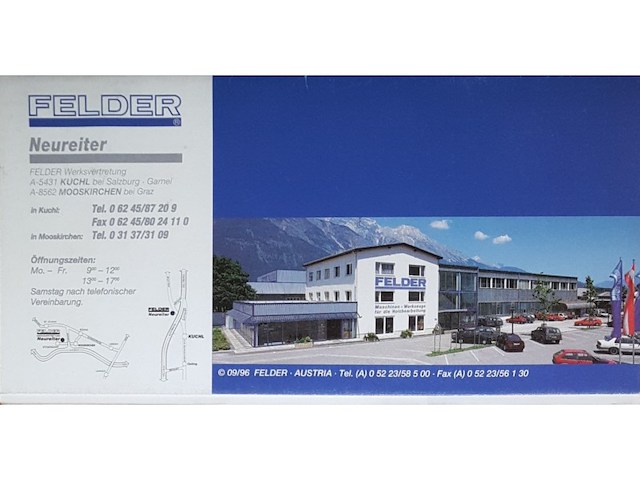 Brošura Alata Za Obradu Drveta `FELDER` Austrija