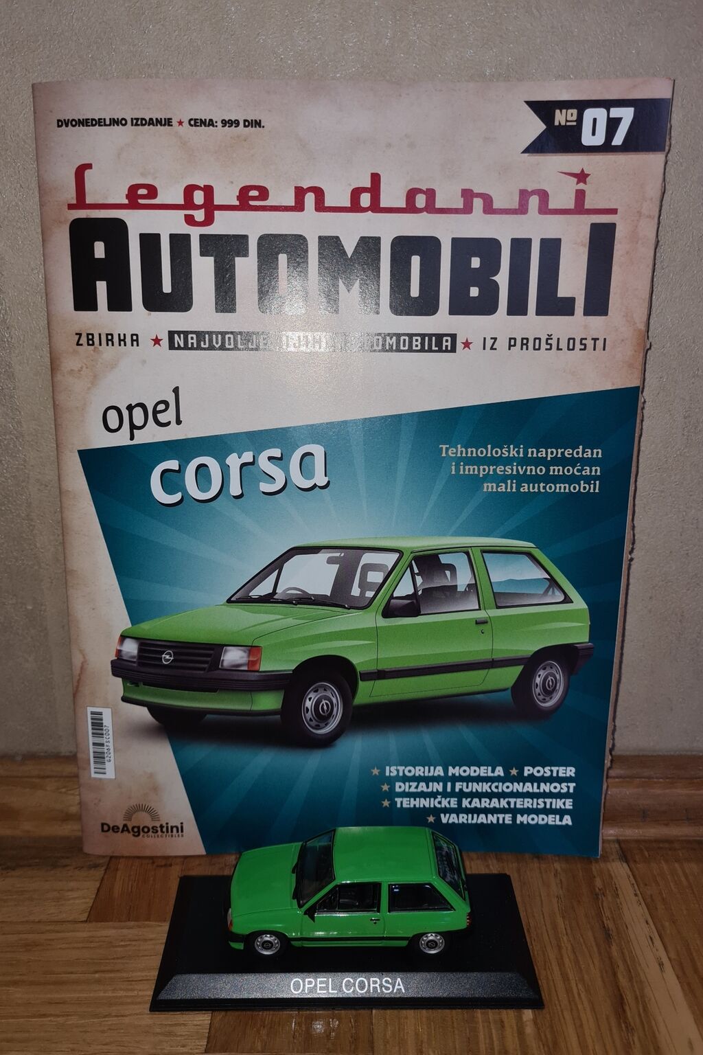 Legendarni Opel Corsa u razmeri 1:43. Potpuno nov, sa časopisom