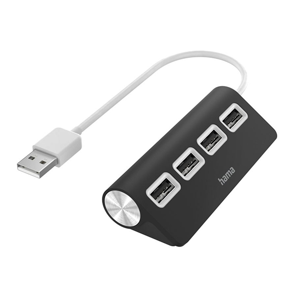 USB 2.0 HUB 1:4 HAMA crni 200119