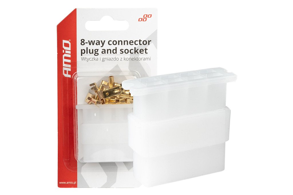 Utikač, utičnica, kocka, 8 PIN električni konektor + konektori AMIO-03516 Proizvod nedelje