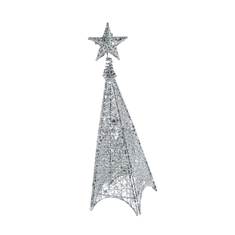 Novogodišnji toranj, srebrni, 121 cm