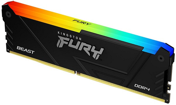 DDR4 8GB 3600MHz [FURY BEAST RGB], Non-ECC UDIMM, CL17 1.35V, 288-Pin 1Rx8, w/RGB Heatsink, XMP ( KF436C17BB2A/8 )