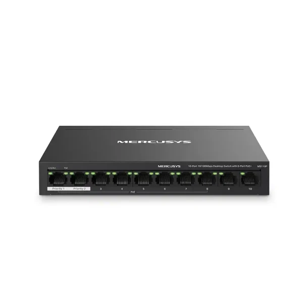 Svič 10100 10-port Mercusys MS110P8-Port PoE+