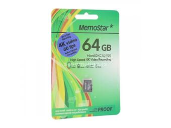 Memorijska kartica MemoStar Micro SD 64GB U3 V30