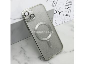 Futrola GLITTER MAGSAFE za iPhone 15 Plus (6 7) srebrna