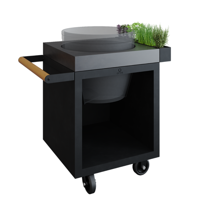 OFYR Kamado Table Black 65 PRO Concrete BGE pult za big green egg kamado roštilj