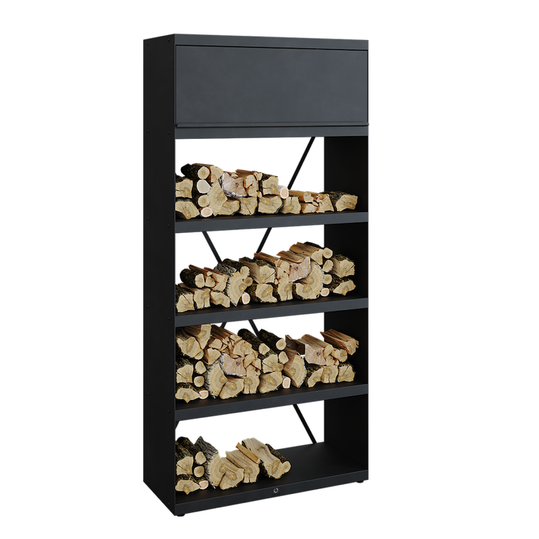 OFYR Wood Storage Black 100 polica za skladištenje drva