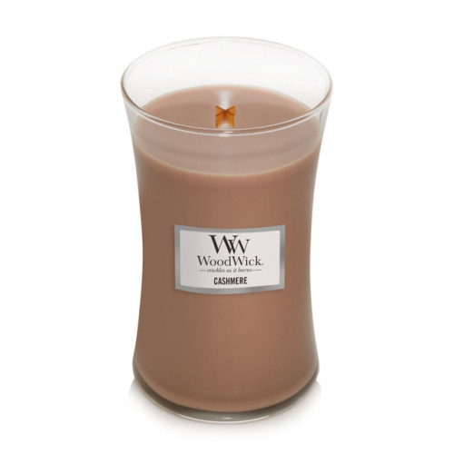 Cashmere - L Wood Wick mirisna sveća (dunja, kruška, iris, sandalovina...)