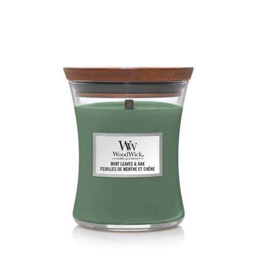Mint Leaves Oak - M Wood Wick mirisna sveća (nana, hras, smola, čempres...)