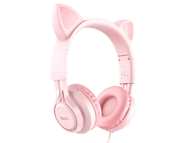 Hoco W36 Cat pink slušalice sa mikrofonom