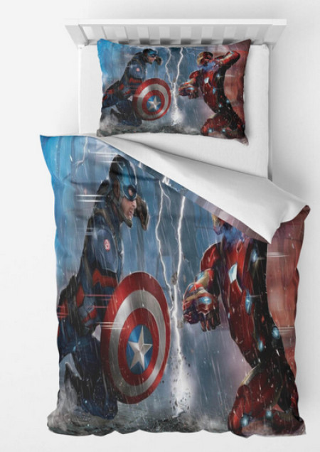 Mey home posteljina single 3d avengers: civil war ( 3D-1471T )