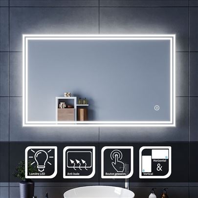 Ogledalo za kupatilo led svetlo zaštita od magljen