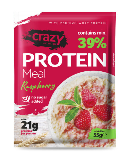 Proteinska kaša malina 55gr Crazy