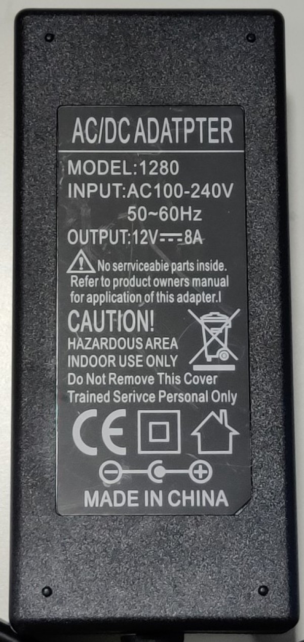 NPA-AC49 ** Gembird punjac 12v/8A 96W, 1m kabl sa uzemljenjem, Coper napajanje, DC 5.5x2.1mm (879)