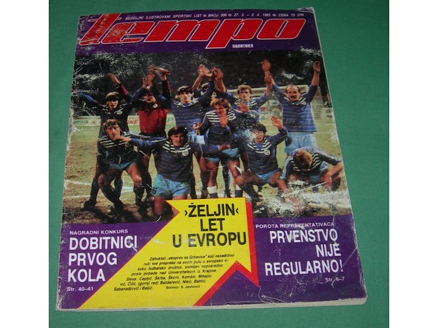 Tempo br. 996, 1985. - FK Željezničar