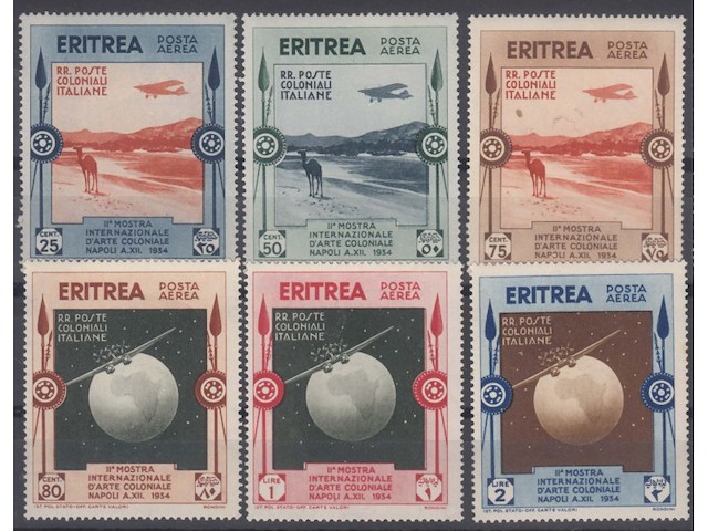 Italijanske kolonije Eritreja 1934 * Avio Pošta serija