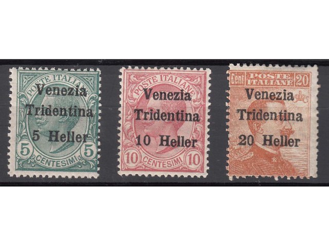 Italija Trentino 1918 Sasone#28-30 *