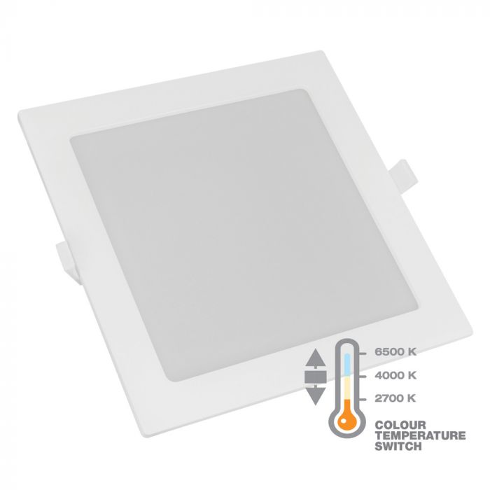 LED panel 12W, kvadratni ugradni, CCT sklopka