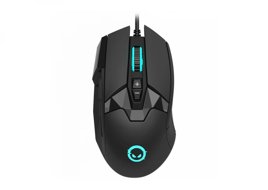 LORGAR Stricter 579, gaming mouse, 9 programmable buttons, Pixart PMW3336 sensor, DPI up to 12 000, 50 million clicks buttons lifespan, 2 switches, built-in display, 1.8m USB soft silicone cable, ...