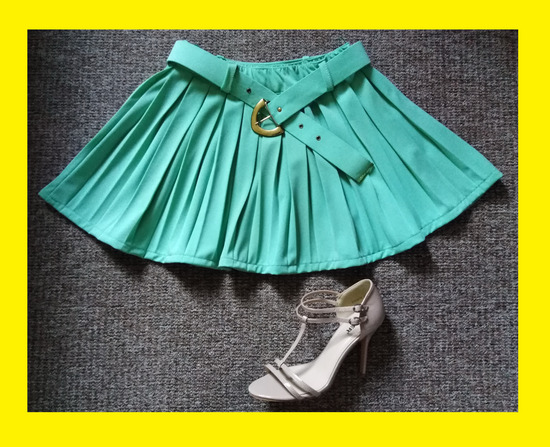 Mint zelena suknja