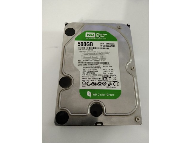 Hard disk za racunar 500GB WD Green sata WD5000AADS