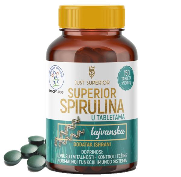 Organska spirulina u tabletama Just Superior – 75g