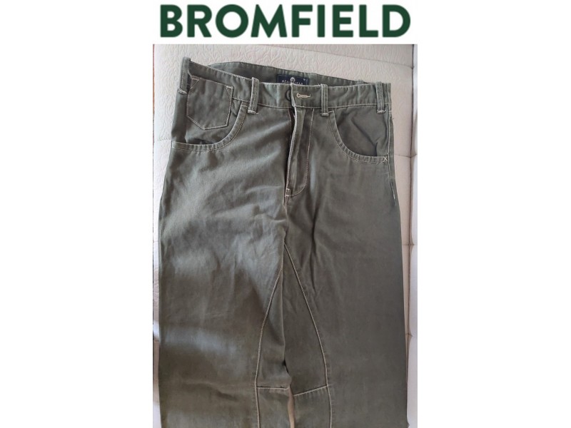 BROMFIELD zelene pantalone-farke L