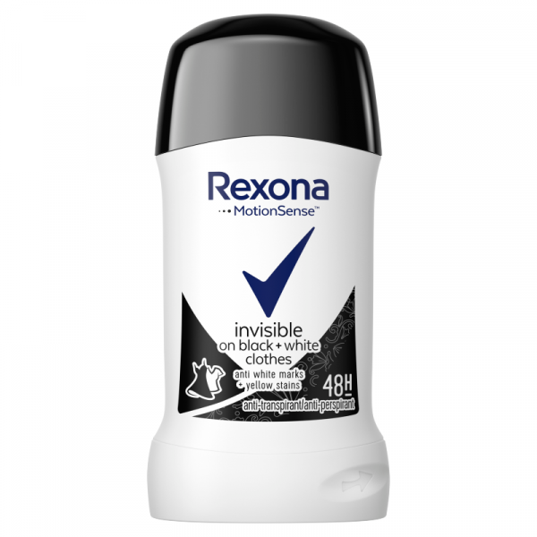 REXONA STICK 40ML INVISIBLE BLACK+WHITE 48H