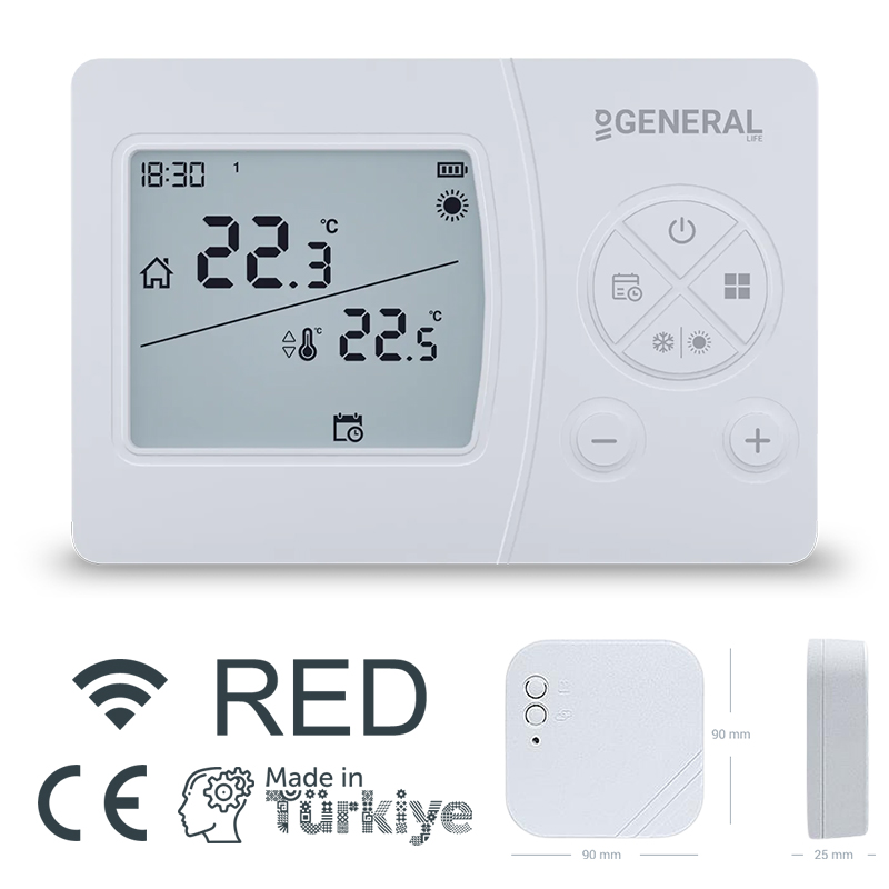 Sobni digitalni termostat (programator) bežični Q7 AI – SENNA 300 RF