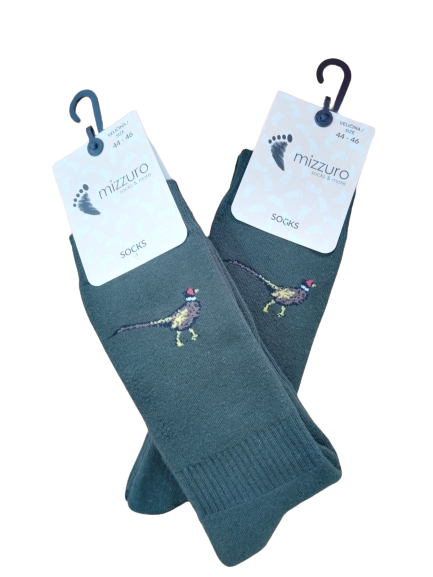 Mizzuro čarape termo motiv fazan braon