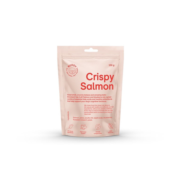 Buddy Crunchy Snack Salmon with Blueberries 150 g