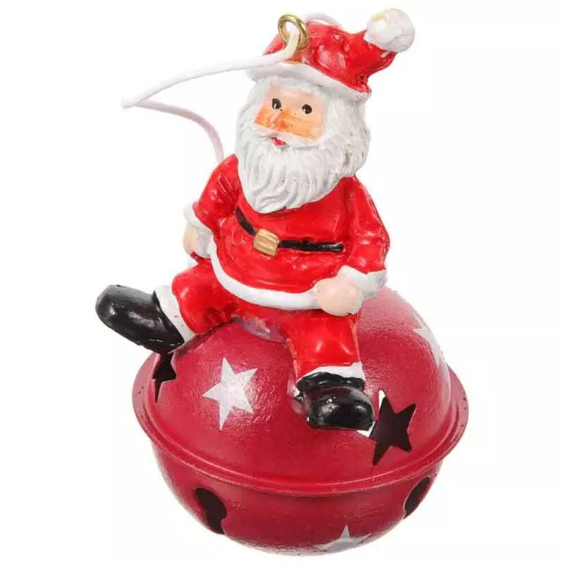Novogodisnji ukras lampion sa Deda Mrazom