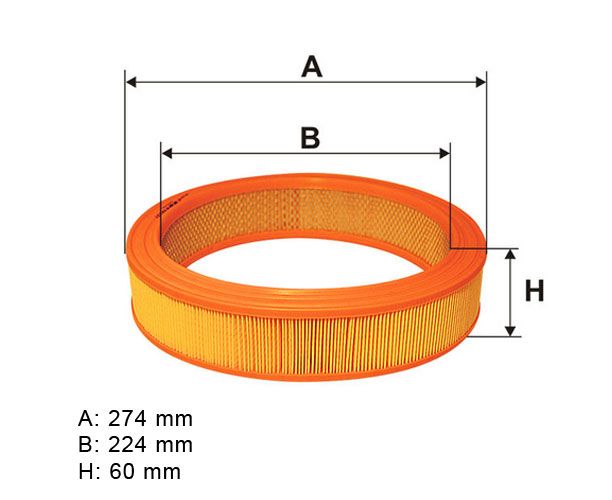 Filter vazduha Filtron AR201 - LX568 - LX208 - CAF100102R - 1457429054