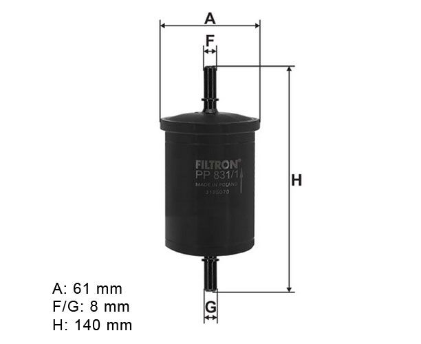 Filter goriva Filtron PP831/1 - 4105 - CFF100236 - 0450905287