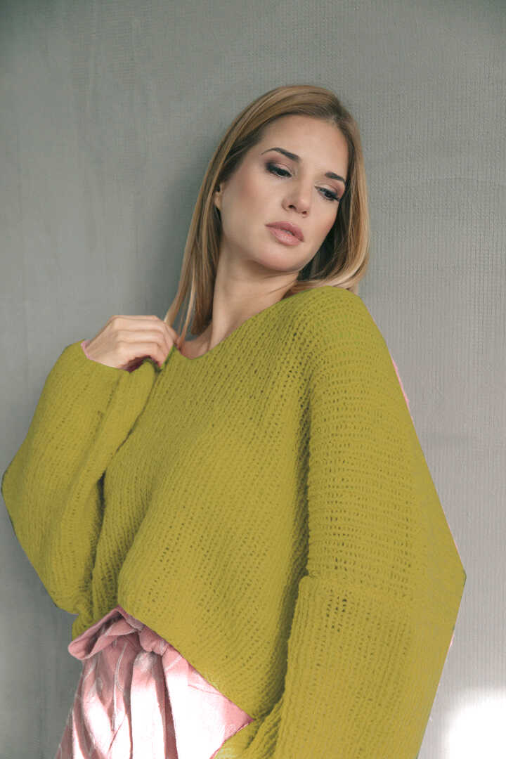 Ženski džemper zeleni