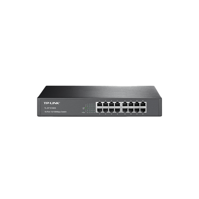 TP-LINK 16-Port 10/100Mbps Desktop/Rackmount Switch - TL-SF1016DS Neupravljivi, 16 RJ-45 portova, 8K, 3.2Gbps
