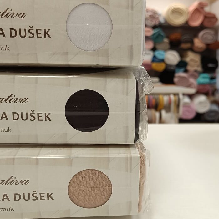 Čaršav na lastiš bež žersej 200×200