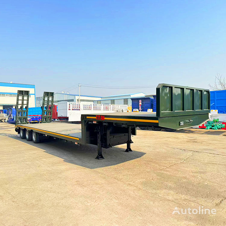 3 Axle Lowbed Truck Trailer for Sale in Dominican - W poluprikolica sa niskom platformom