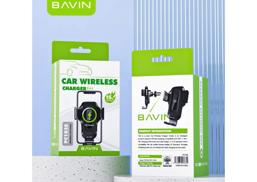 Bavin auto držač/wirelees punjač 15W