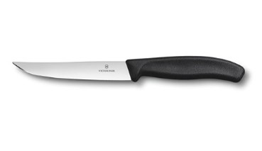 Nož VICTORINOX Gourmet stea ravan crni 12cm