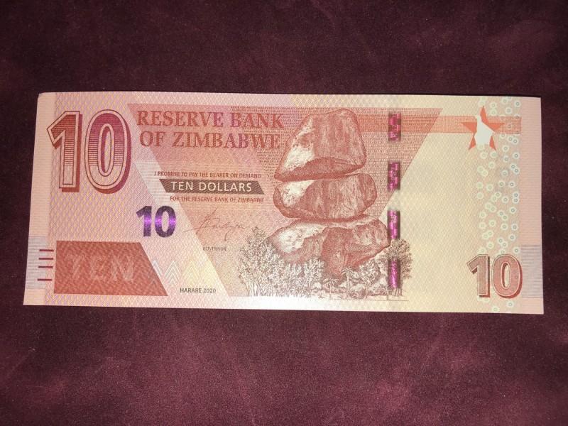 ZIMBABVE 10 DOLARA.UNC. 2020.