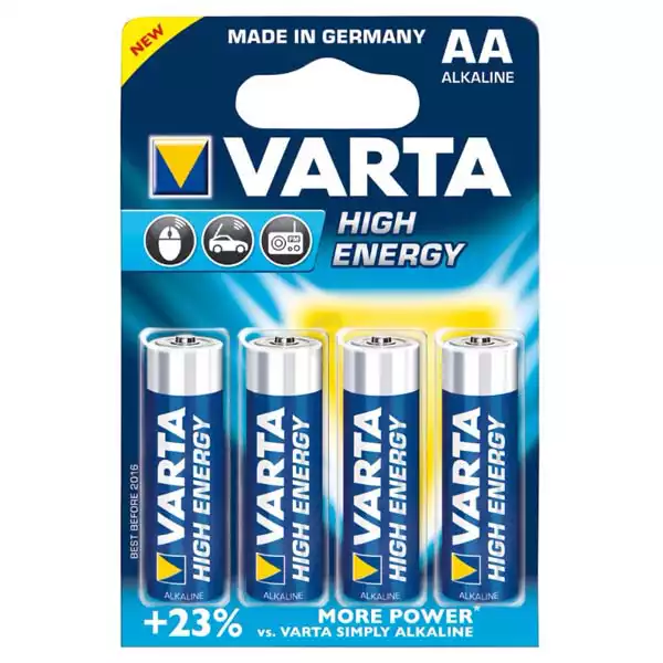 BATERIJA VARTA LR6 HIGH ENERGY AA, NEPUNJIVA 1/4