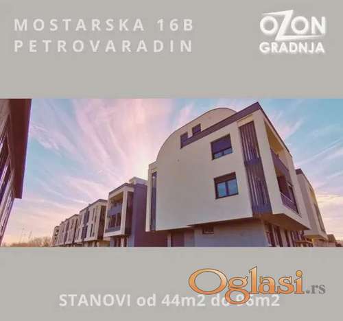 *USKORO USELJIVO* Prodaja od INVESTITORA _ TROIPOSOBAN stan 61m2, Petrovaradin - ul. Mostarska 16