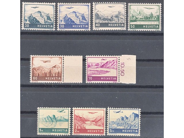 Švajcarska 1941 Avio Pošta ** serija