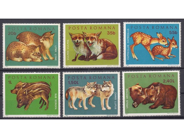 Rumunija 1972 Fauna serija **