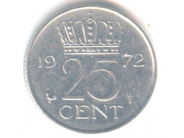 Holandija 25 cent 1972 aUNC