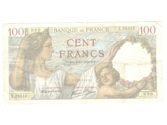 Francuska 100 francs 04.12.41.