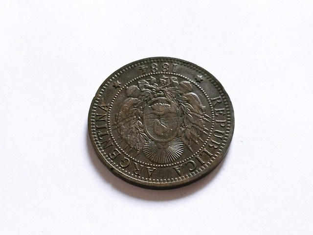 Argentina 2 centavos 1884 - vrlo lepa!