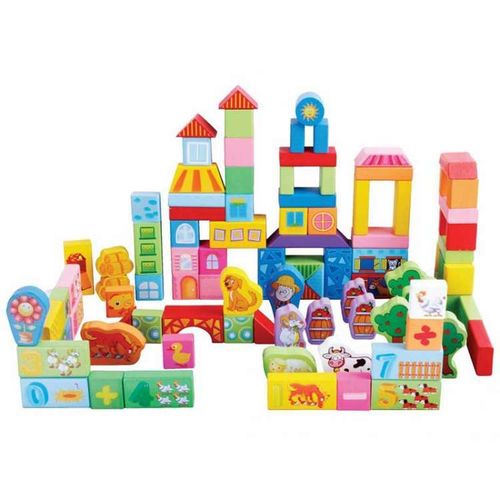 Eco Toys Edukativne Kocke 100Kom - Farma